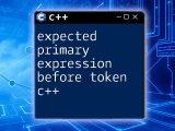 Understanding Expected Primary Expression Before C Basics