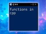 Mastering Functions In Cpp A Quick Guide