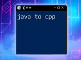 Java To Cpp Your Quick Transition Guide