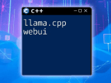 Mastering Llama Cpp Webui A Quick Guide