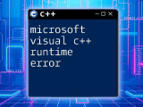 Microsoft Visual C Runtime Error Quick Fix Guide