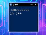 Understanding Namespace Std In C A Quick Guide