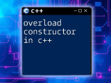 Overloading Constructors C Made Simple