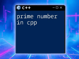 Mastering Prime Numbers In Cpp A Quick Guide