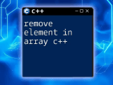 Remove Element In Array C A Quick Guide