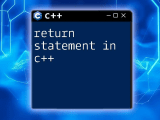 Mastering The Return Statement In C Efficiently