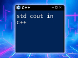 Mastering Std Cout In C A Quick Guide