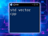Mastering Std Vector Cpp A Quick Guide