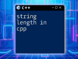 Discovering String Length In Cpp A Quick Guide
