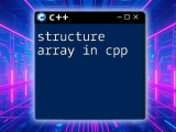 Structure Array In Cpp Quick Guide To Mastering It