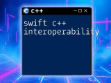 Swift C Interoperability A Concise Guide