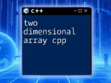 Two Dimensional Array Cpp A Simple Guide