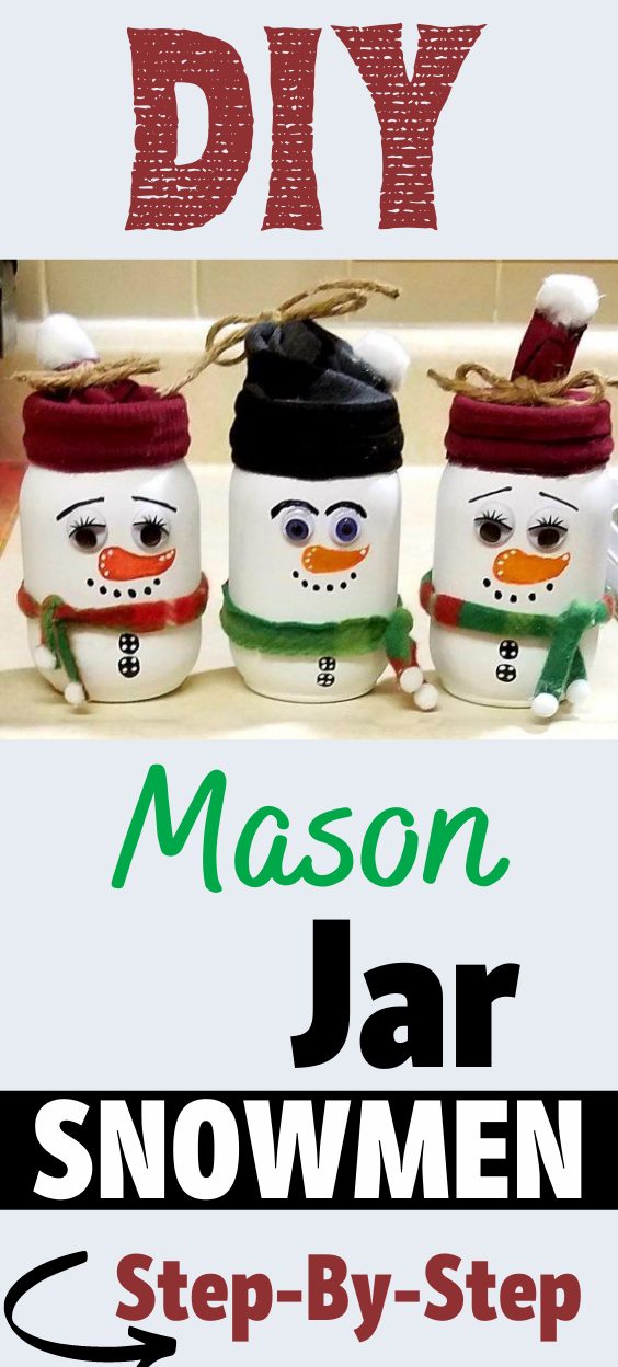 Mason Jar Snowmen — CraftBits.com