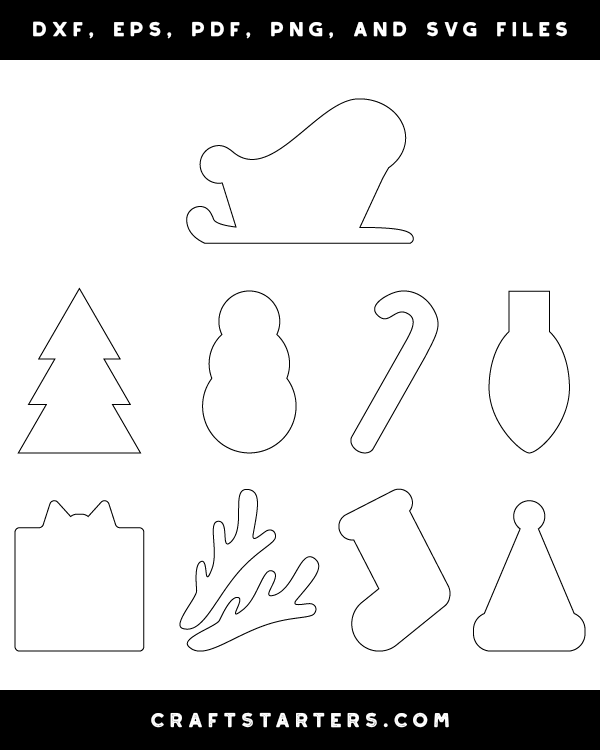 58 Christmas Outline Svg Cameo – SVG Files Design
