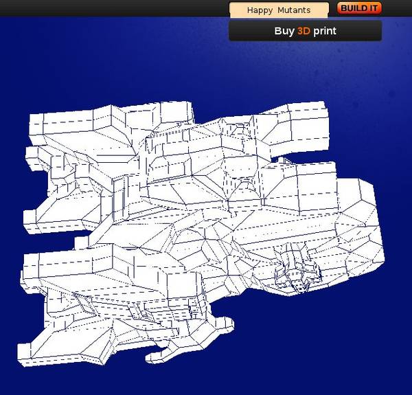 Randomly generated 3D spaceships to print on your 3D printer, generated ...