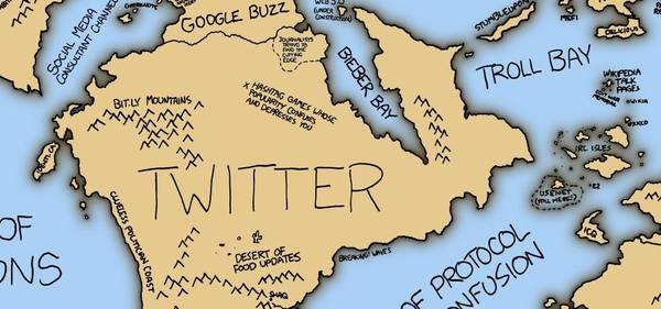 XKCD's Online Communities map, part 2 - the online world, visualized ...