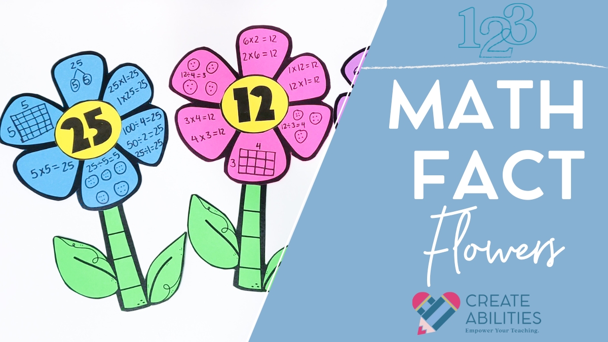 Math Facts Flower Craftivity - Create-Abilities