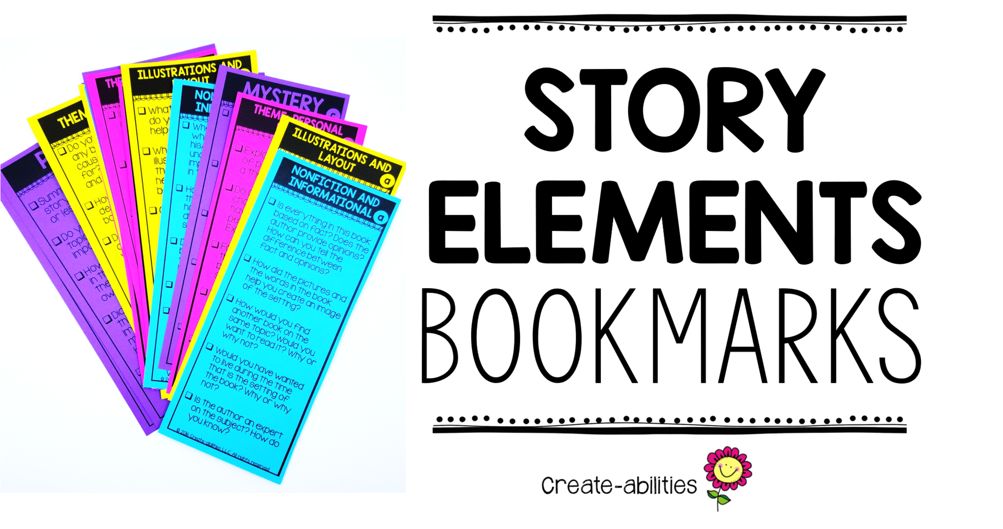 Story Elements Bookmarks - Create-Abilities
