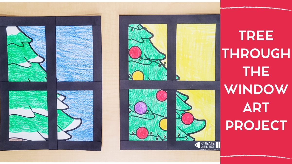Christmas Tree Through the Window Art Project - Create-Abilities