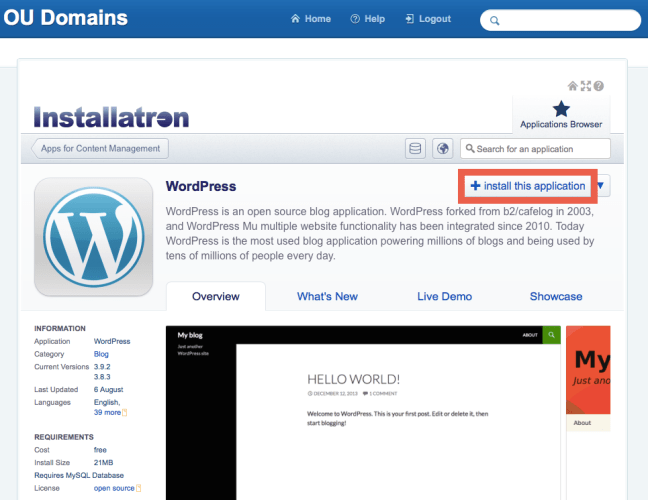 WordPress – OU Create Documentation