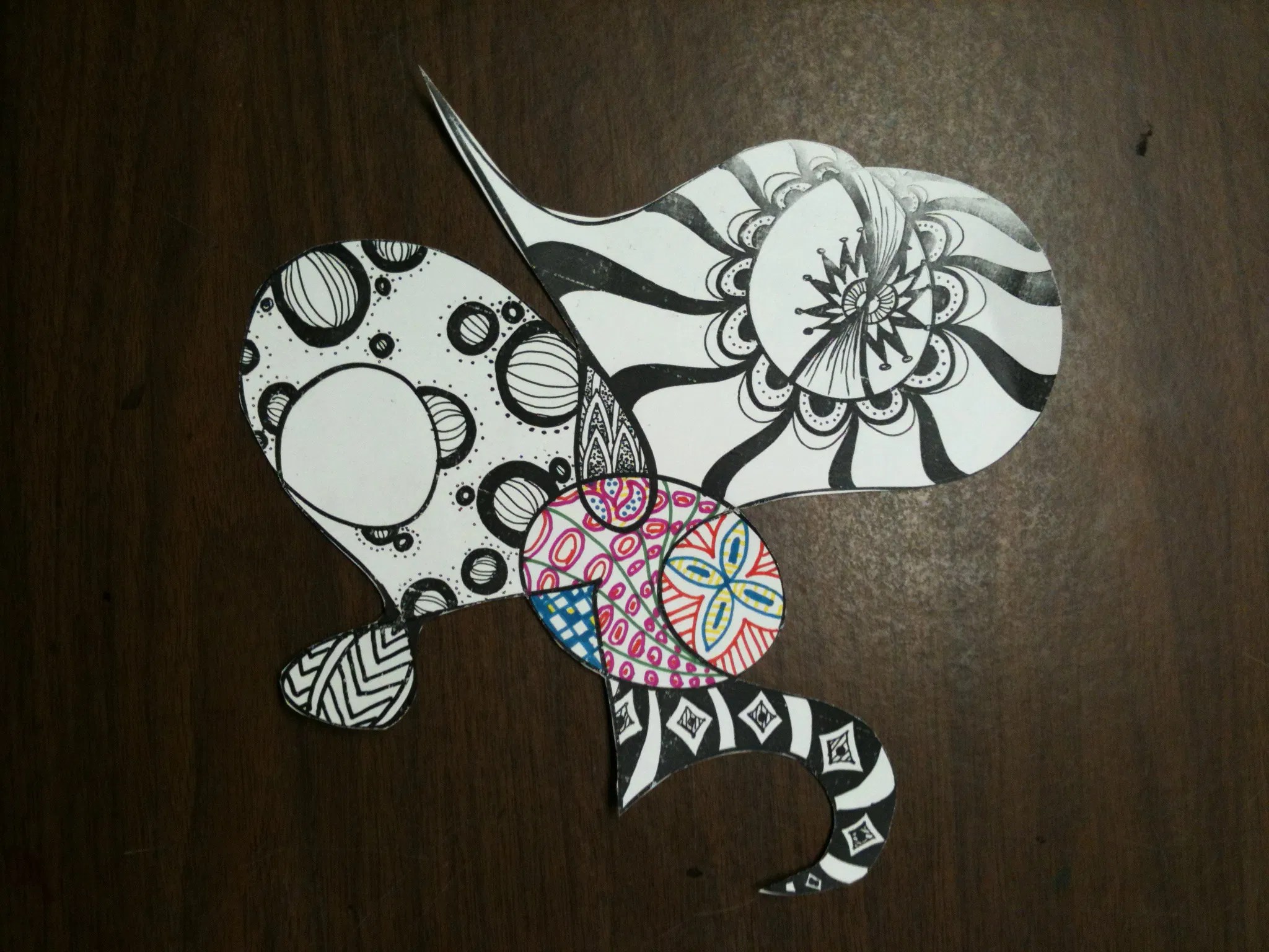 Rhythm and Emphasis - Zentangle 3D Paper Sculpture - Create Art with ME