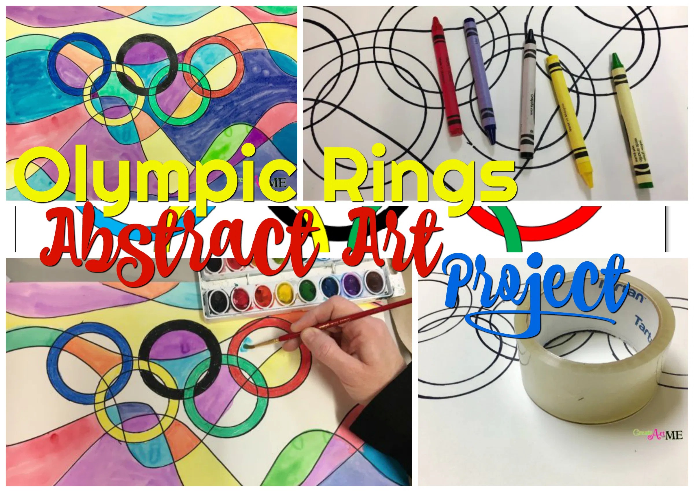 Olympic Rings Abstract Art Project - Create Art with ME