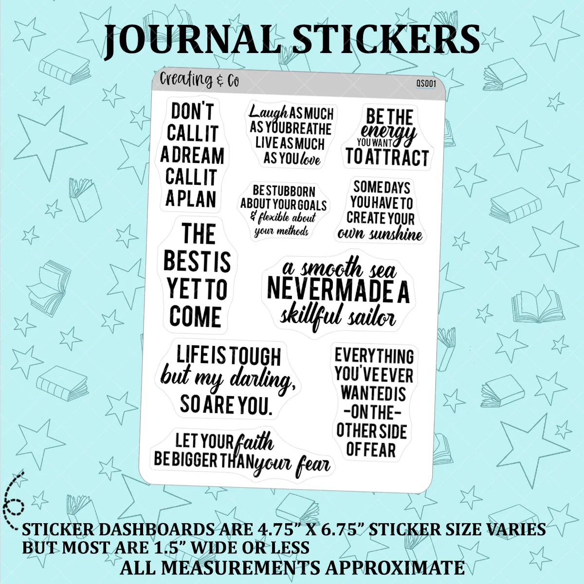 Inspirational Inspirational Quote Planner Stickers Qs001 Creating Co
