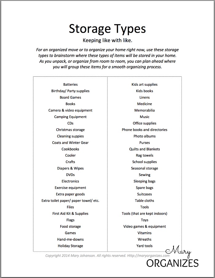 Organize Your Move Like A Professional Organizer {FREE Printable ...