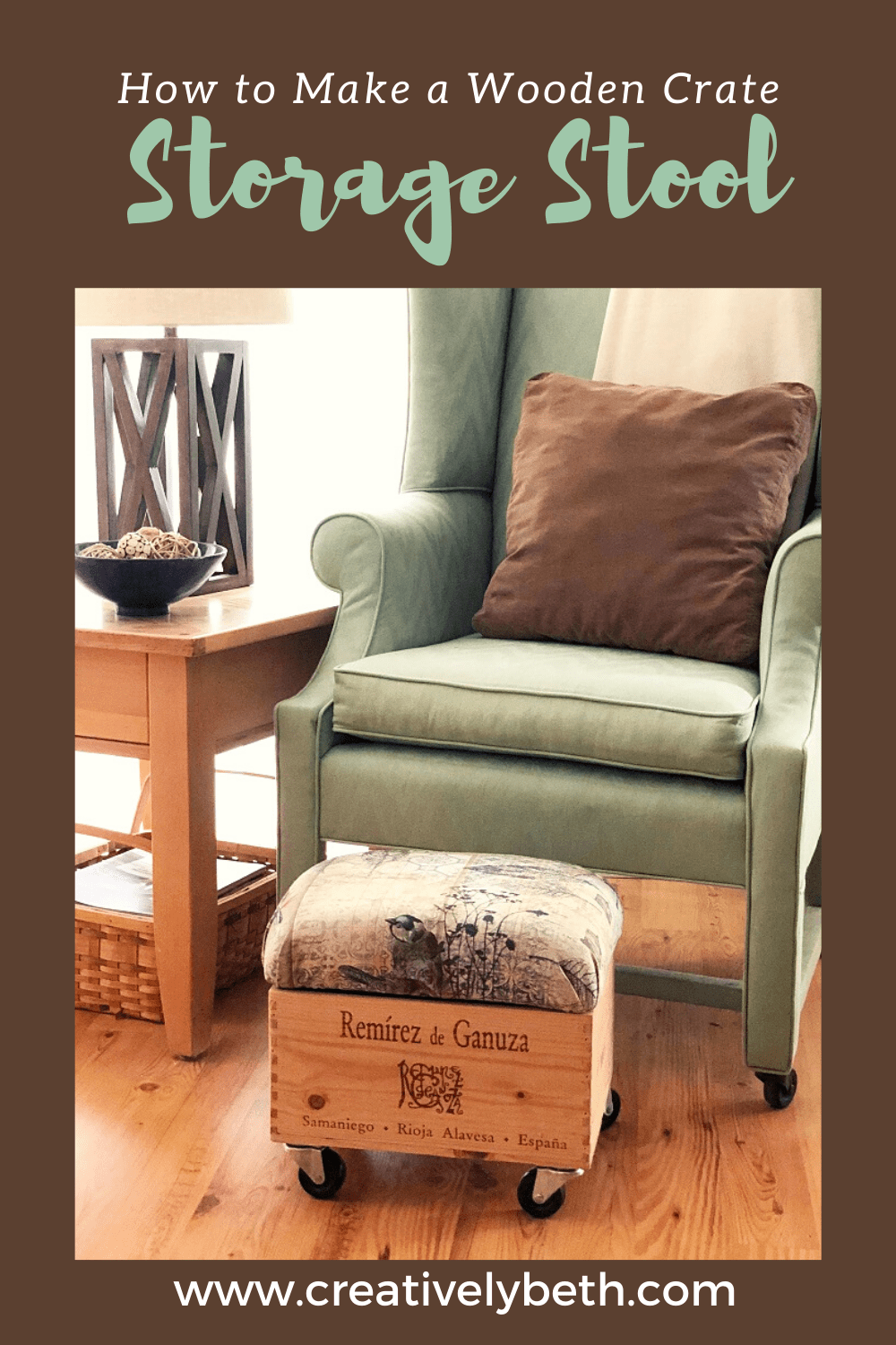 How to Make a Wooden Crate Storage Stool Ottoman