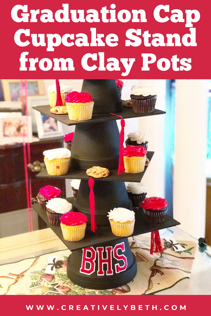 Create a DIY Graduation Cap Cupcake Stand and Cake Plate