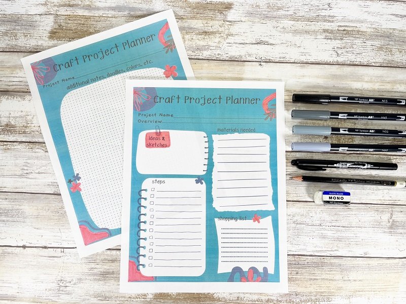 Free Printable Craft Project Planner