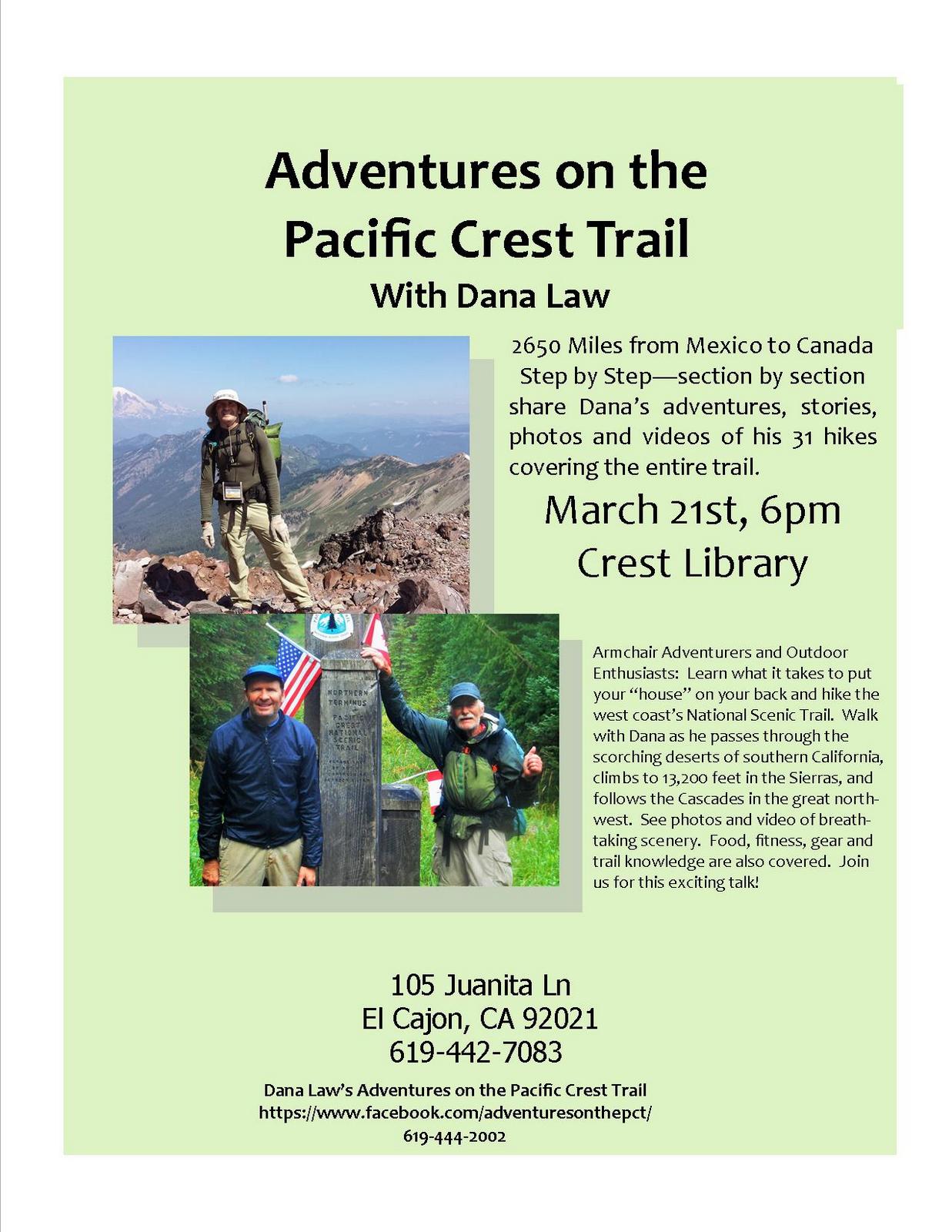 PCT Poster - Crest, California