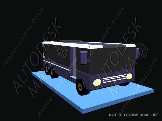 3D Maya Vehicle Model(BUS) | Crestlyt's Blog