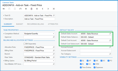 New Features for Projects in Acumatica 2021 R1