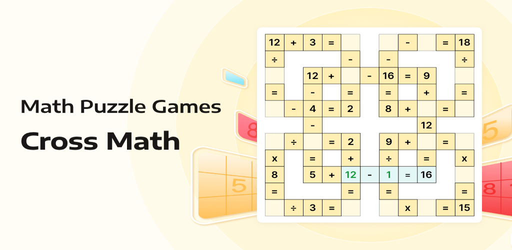 Math Puzzle Games Cross Math