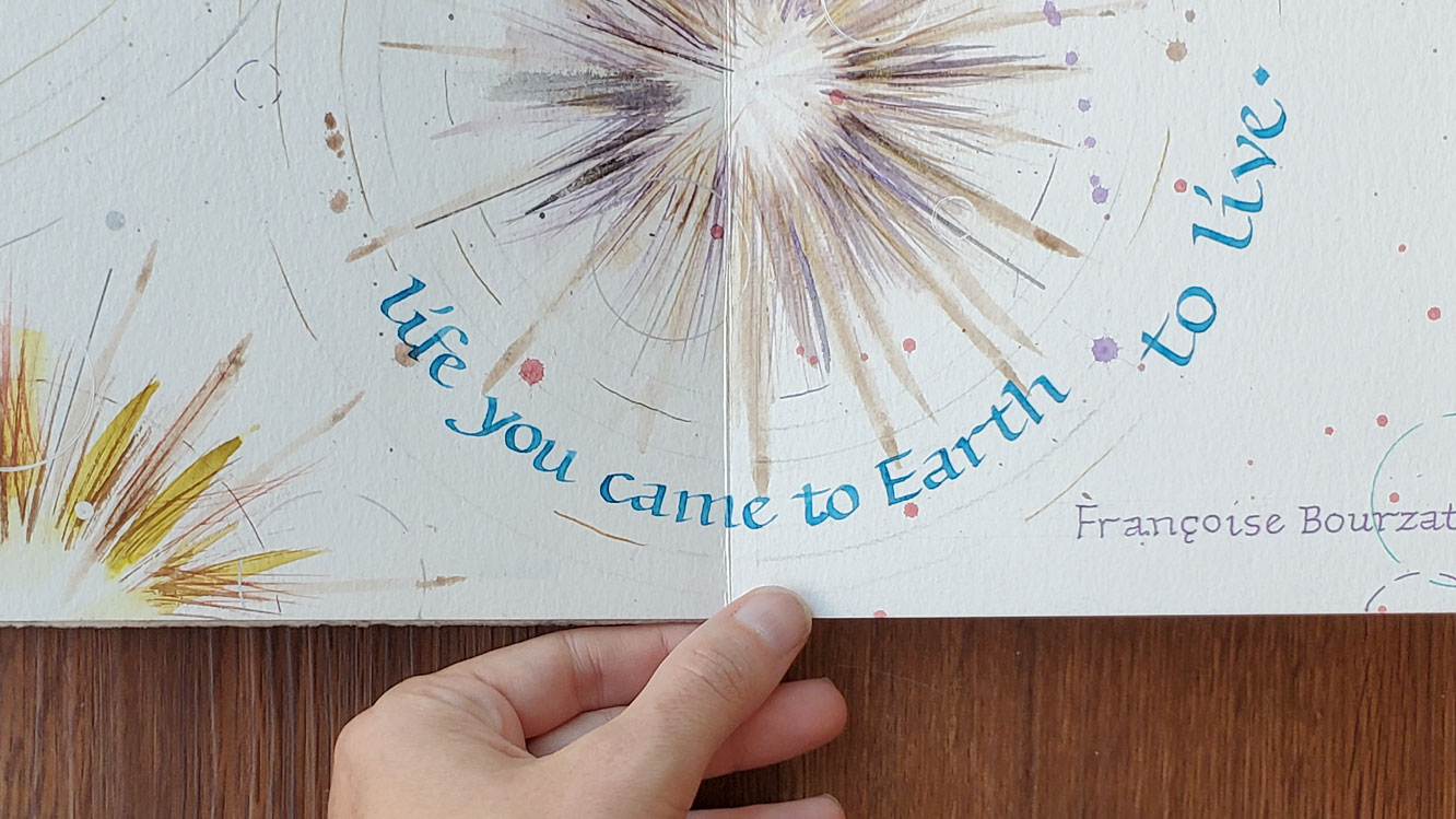 How to Write Calligraphy in a Circle - Crossroads Calligraphy