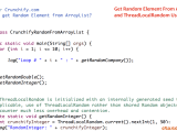 In Java How To Get Random Element From Arraylist And Threadlocalrandom
