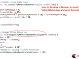 How To Reverse A Number In Java Using While Loop And Java Recursion