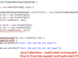 Java Collections Hashcode And Equals How To Override Equals