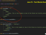 What S New In Java 15 Text Blocks Examples Crunchify