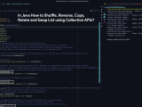 In Java How To Shuffle Reverse Copy Rotate And Swap List Using