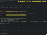 Implement Counting Sort Algorithm In Java Explanation And Example