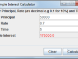 Java Gui Simple Interest Calculator