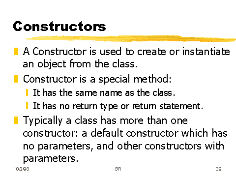 Constructors