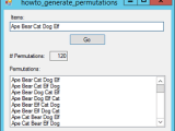 C Helper Generate All Of The Permutations Of A Set Of Objects In C