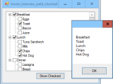 C Helper Yield Checked Treeview Nodes In C