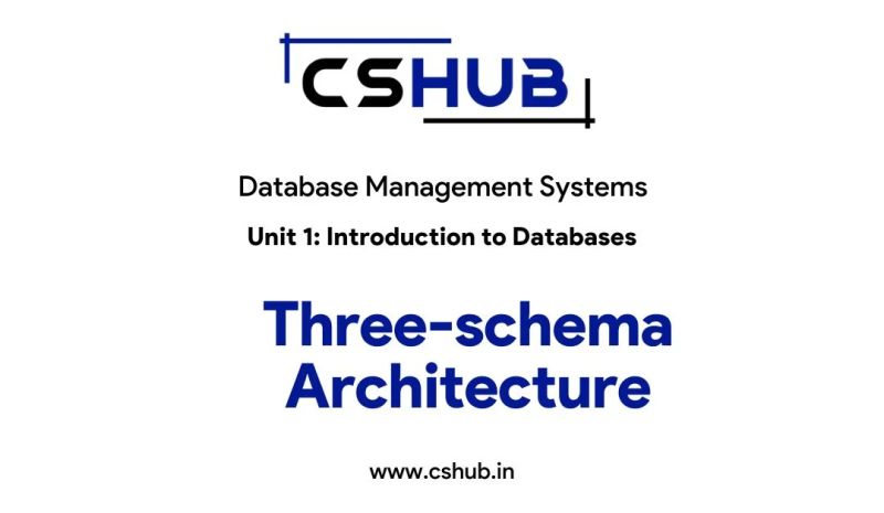 Three-schema Architecture - Database Management Systems
