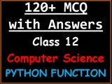 Best 120 Python Functions Mcq Class 12 Cs Cs Ip Learning Hub