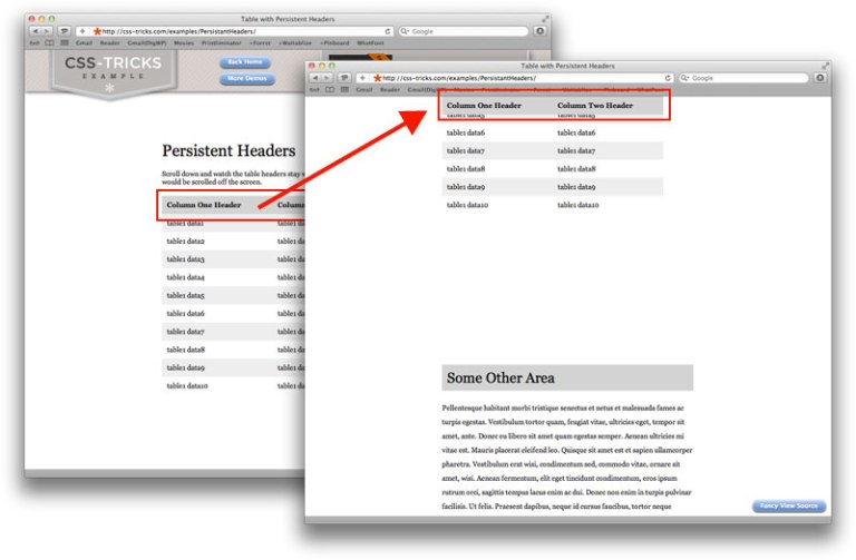 Persistent Headers | CSS-Tricks