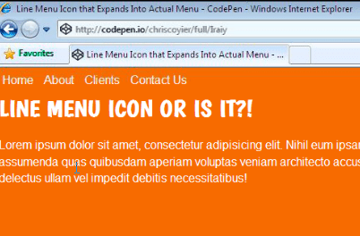 Line Menu Icon... That Is A Menu | CSS-Tricks - CSS-Tricks
